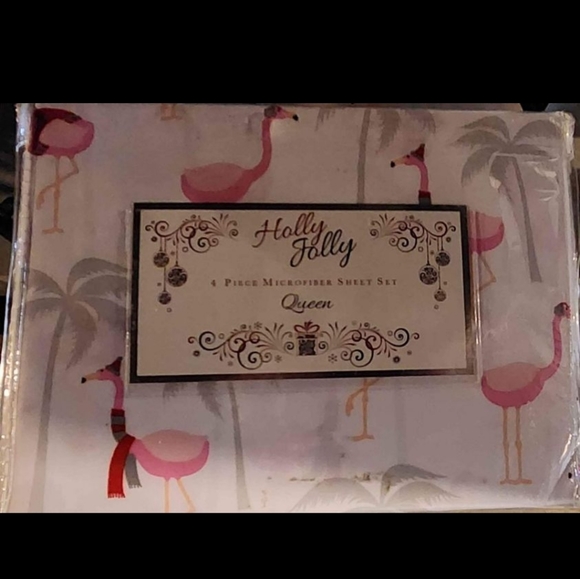 Bedding | New Queen Christmas Pink Flamingo Sheets | Poshmark